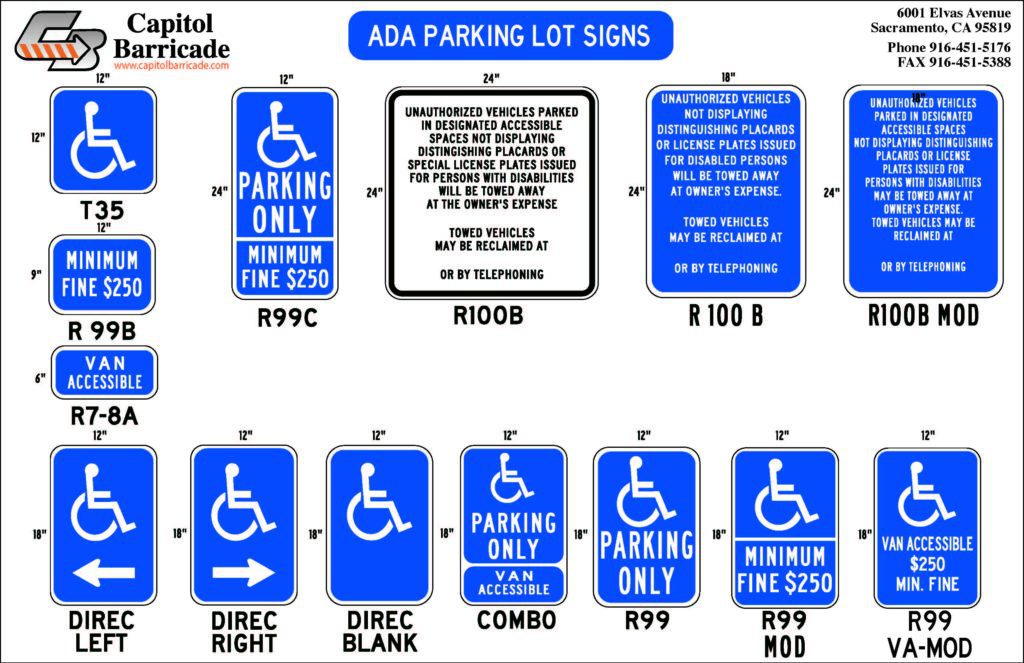 ADA Signs | ADA Compliant Signs - Capitol Barricade