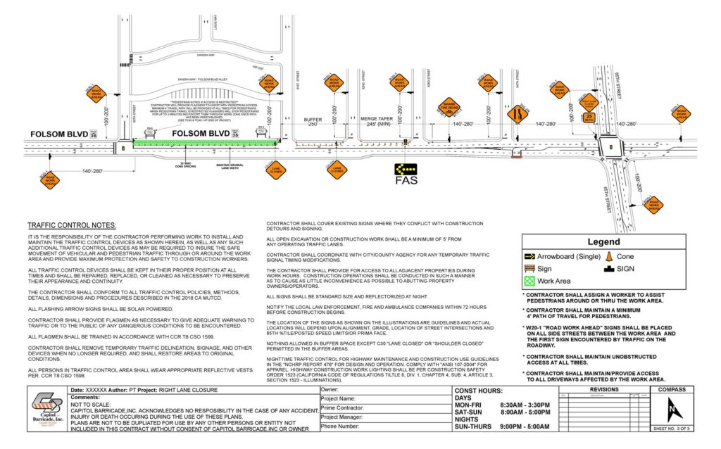 Traffic Control Plans in Sacramento - Capitol Barricade