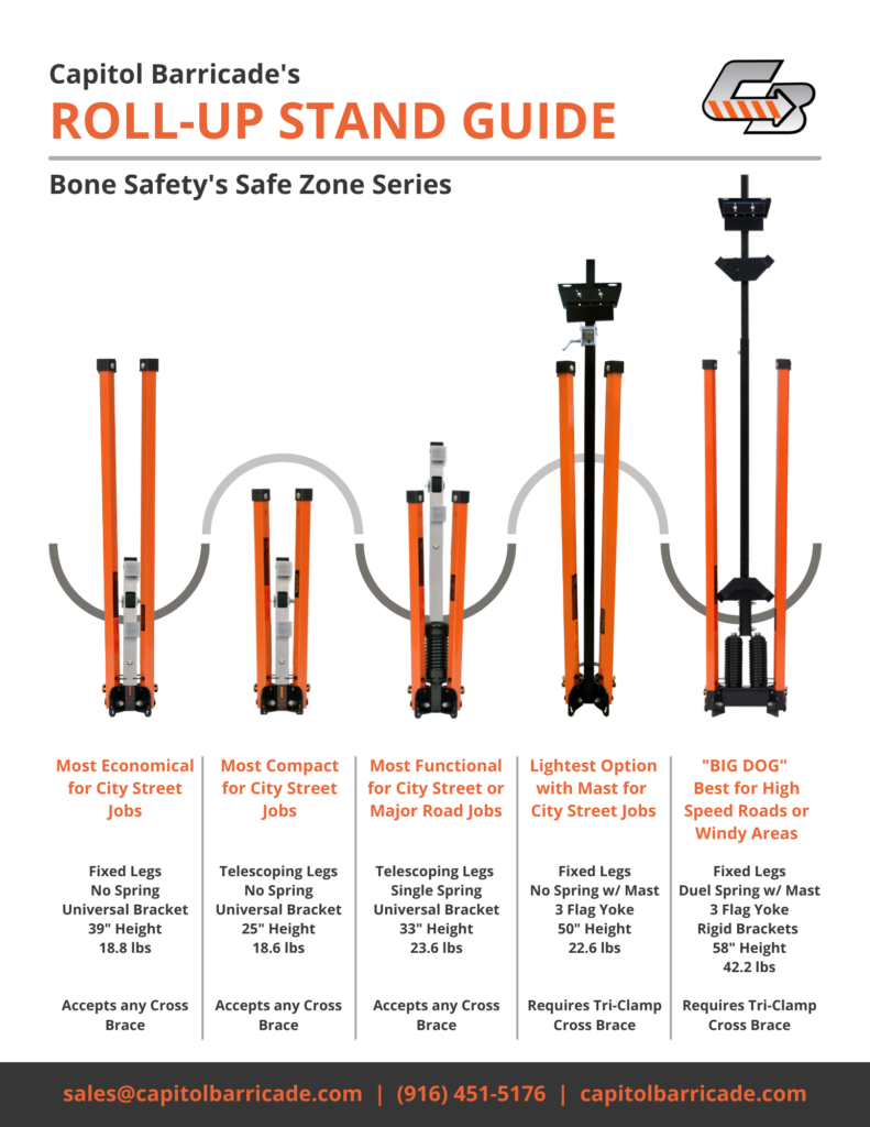 Universal Bracket, Telescoping Legs, Single Spring - Capitol Barricade